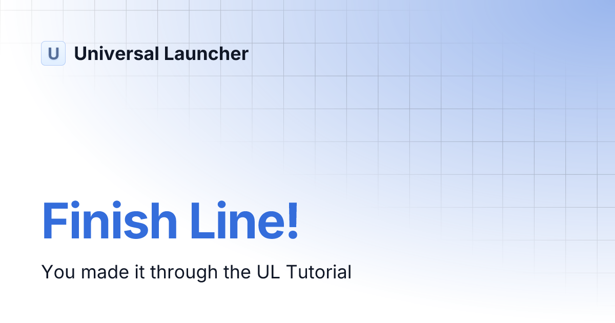Finish Line! | Universal Launcher